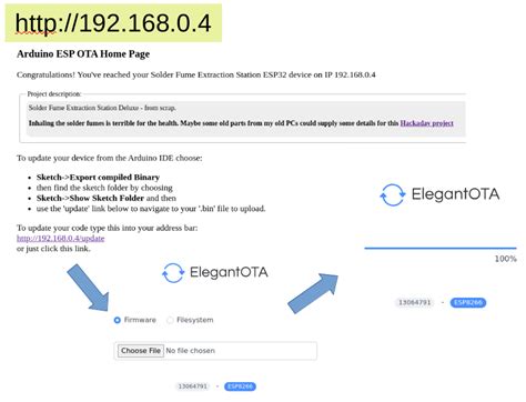 Elegant OTA Updates For ESP And ESP Details Hackaday Io