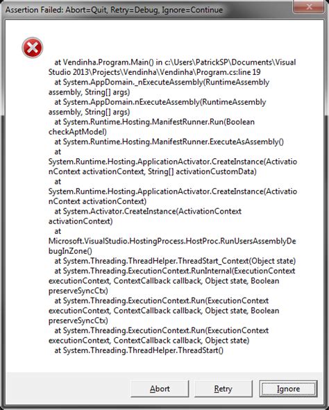 C What Does System Diagnostics Debug Assert True Do Stack Overflow