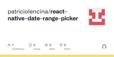 Github Patriciolencina React Native Date Range Picker