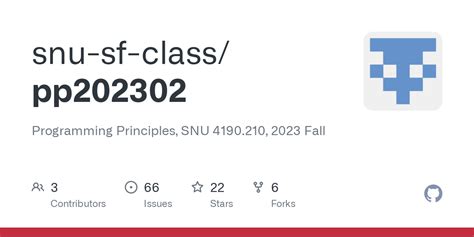 Github Snu Sf Classpp202302 Programming Principles Snu 4190210 2023 Fall