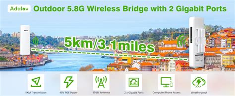 Gigabit Wireless Bridges With 2×1000mbps Ethernet Port