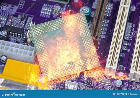 Cpu Pins And Circuit Mother Board Stock Photo Image Of Power Computing 127772028