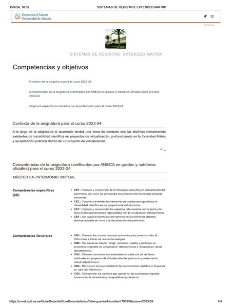 02 Sistemas De Registro Extended Matrix Pdf