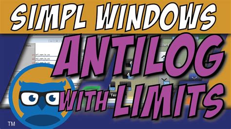 Crestron Simpl Windows Antilog With Limits Symbol Tutorial Youtube