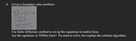 use finite difference method to set up the equations