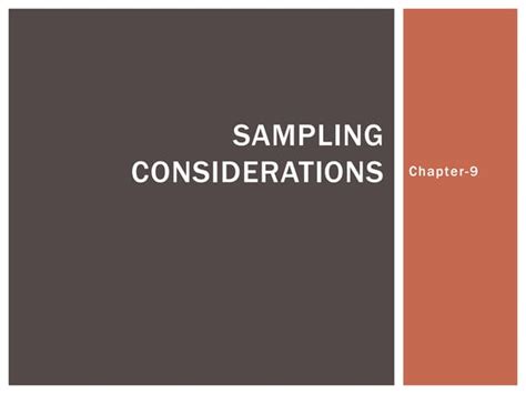 Chapter 16 Sampling Considerationspdf