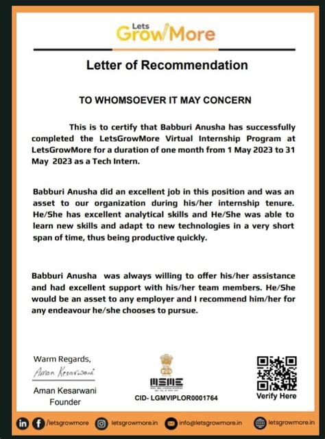 Anusha Babburi On Linkedin Lgmvip Letsgrowmorecommunity Intern2023