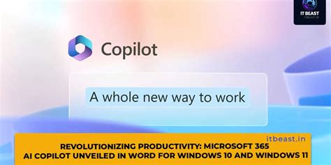 Revolutionizing Productivity Microsoft 365 Ai Copilot Unveiled In Word