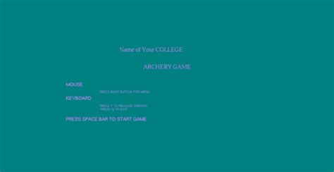 Archery Game Computer Graphics Project In OpenGL Source Code CLS VTUPulse