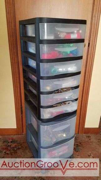 Rolling Storage With Eight Drawers Three Connecting Bins Stack For Easy Storage Includes