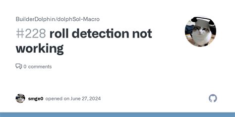 roll detection not working · issue 228 · builderdolphin dolphsol macro