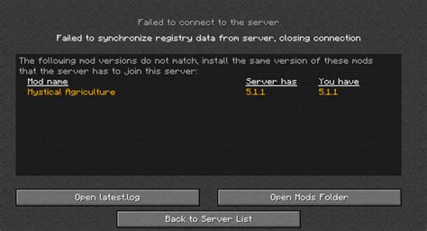 [java] failed to synchronize registry data from server r minecrafthelp