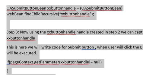 Oracle Applications Blog Oaf Submit Button Event