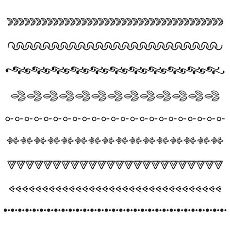 손으로 그린 장식 분배기 세트 무료 벡터