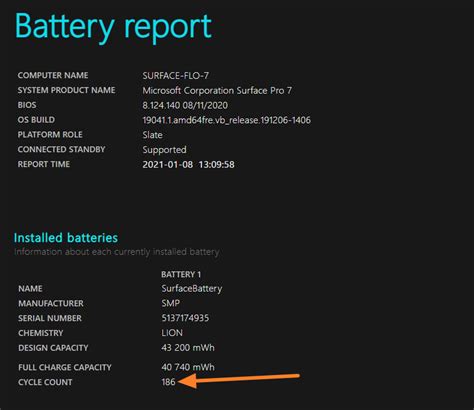 Battery Cycle Count It Connect