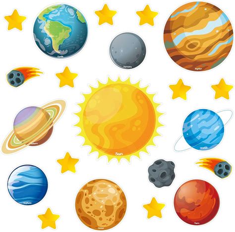 42 Pcs Solar System Cutouts Planet Cutouts For Bulletin