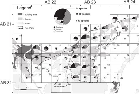 Spatial Distribution Of Lichen Species And Contribution Of