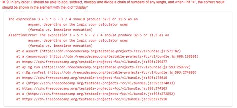 My Calculator Does Not Pass The Tests Javascript The Freecodecamp Forum