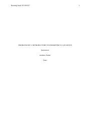 PROBLEM SET INTRODUCTORY ECONOMETRICS Docx Running Head ECON PROBLEM SET