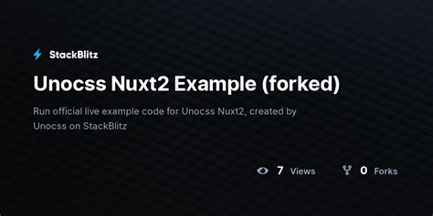 Unocss Nuxt2 Example Forked Stackblitz
