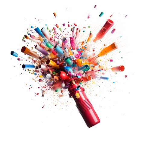 Premium Ai Image Exploding Party Popper With Serpantin And Serpanti