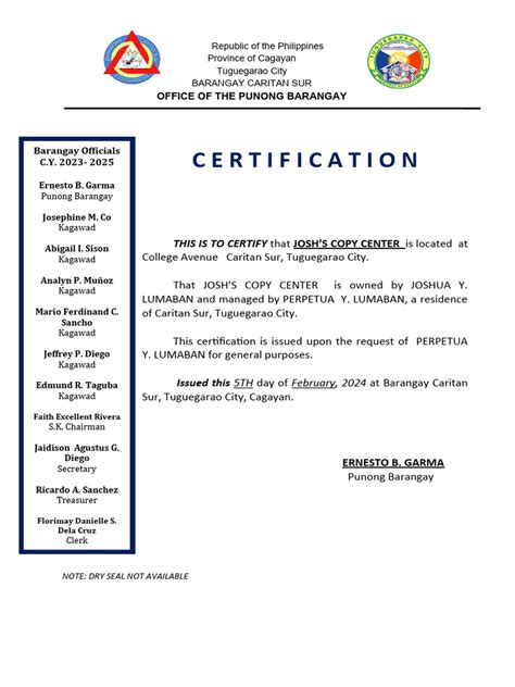 Certification Residence Pdf