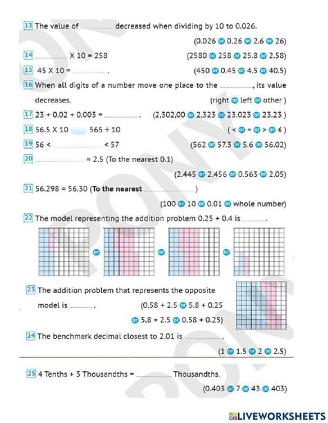 Math Pr 5 October Test Worksheet Live Worksheets