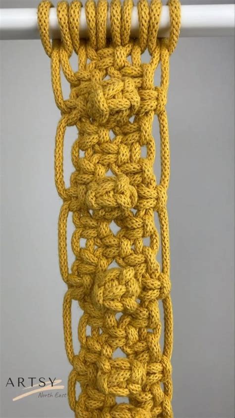 macrame pattern for wall hanging berry knots design