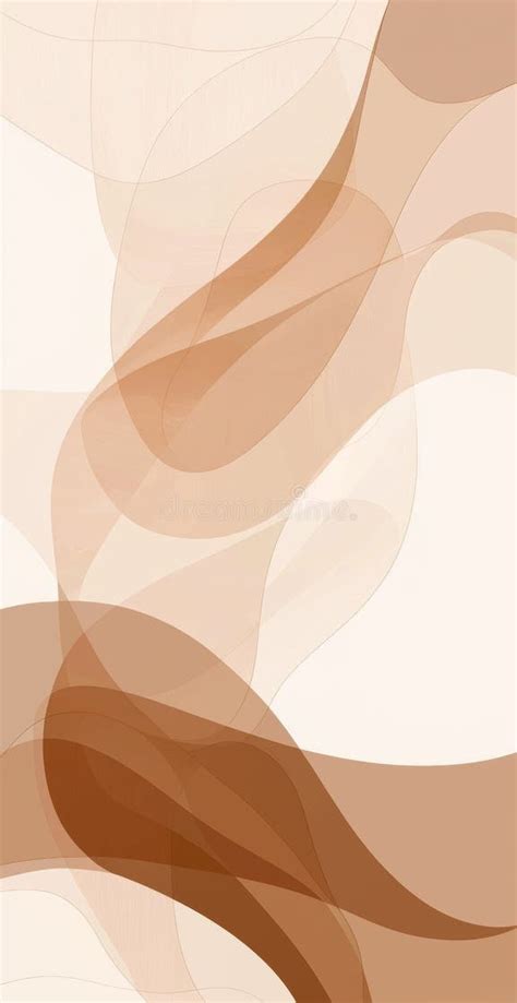 Smooth Translucent Waves In Shades Of Brown And Beige Create A Dynamic And Elegant Abstract