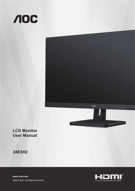 Mode D Emploi AOC 24E3H2 28 Des Pages