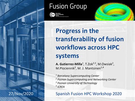 Successful Launch Of Spanish Fusion Hpc Workshop Fusion Group