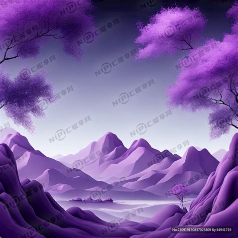 Ai创作图高清纯色紫色磨砂背景图 昵图网