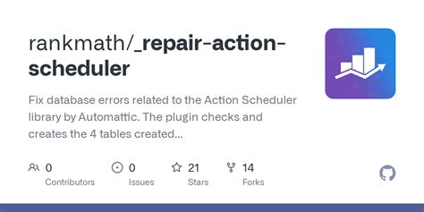 Github Rankmathrepair Action Scheduler Fix Database Errors Related To The Action Scheduler
