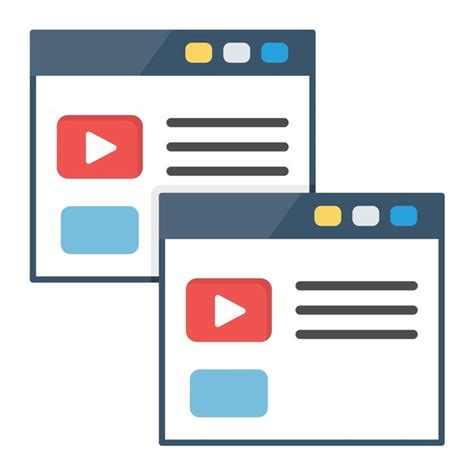 Premium Photo Duplicate Browser Flat Illustration