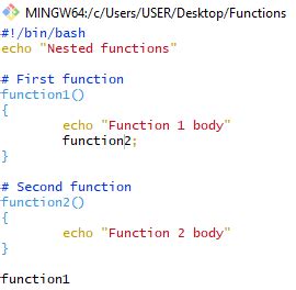 Functions In Shell Scripting