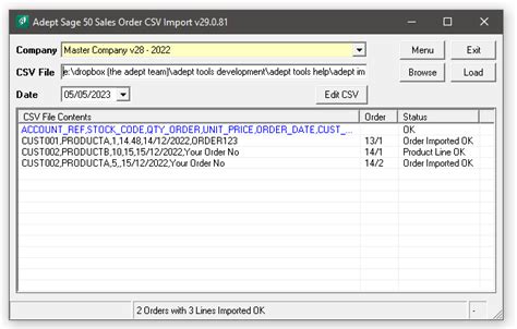 Import Sales Orders Into Sage 50 Adept Add Ons Import Data