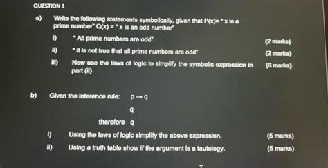 solved a write the following statements symbolically given