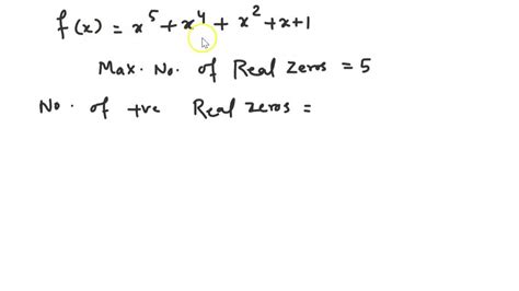 solved tell the maximum number of real zeros that each polynomial