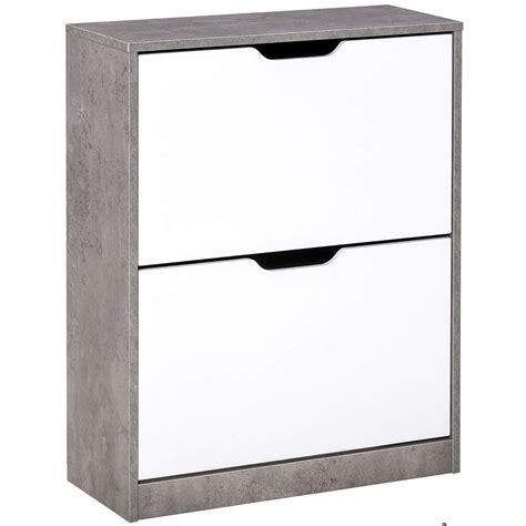 Homcom Two Drawer Shoe Cabinet