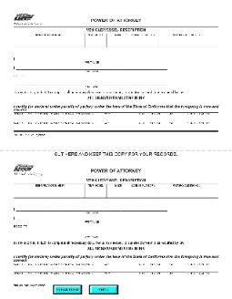 California Dmv Power Of Attorney Form Reg 260 Ca Dmv Poa