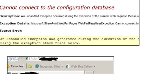 Cannot Connect To The Configuration Database Error In Sharepoint 2010