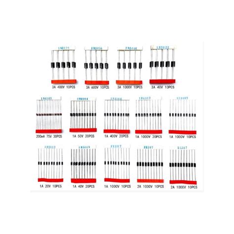 Diode Assortment Kit 14 Part Numbers Total 200