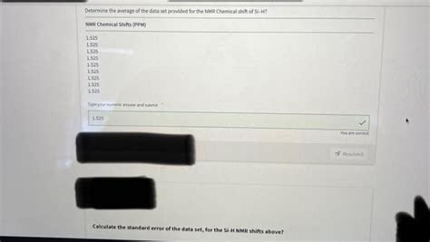 Solved Calculate The Standard Error Of The Data Set For The