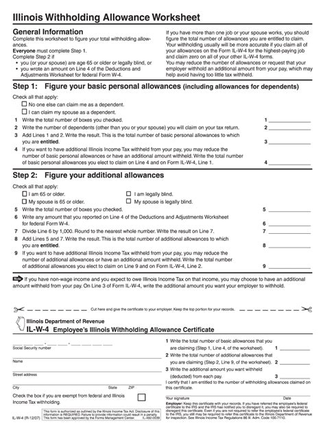 2007 Form Il Il W 4 Fill Online Printable Fillable Blank Pdffiller