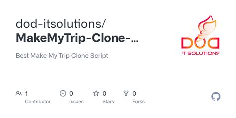 Github Dod Itsolutionsmakemytrip Clone Script Best Make My Trip
