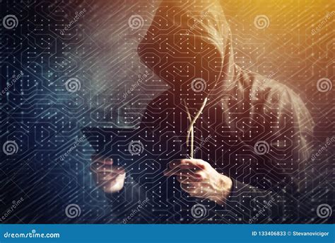 Hacker Hacking A Coding Cyberspace Information Royalty Free Stock Image