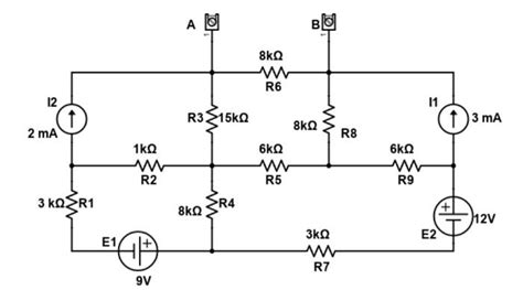 solved by using the next figure and the equivalent circuit