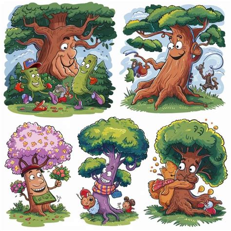 The Best Tree Cartoons Premium AI Generated Image