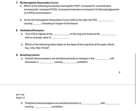 Solved O2 Hemoglobin Dissociation Curve A ﻿which Of The