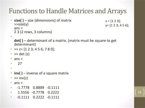 Matlab Arrays And Matrices Pptx